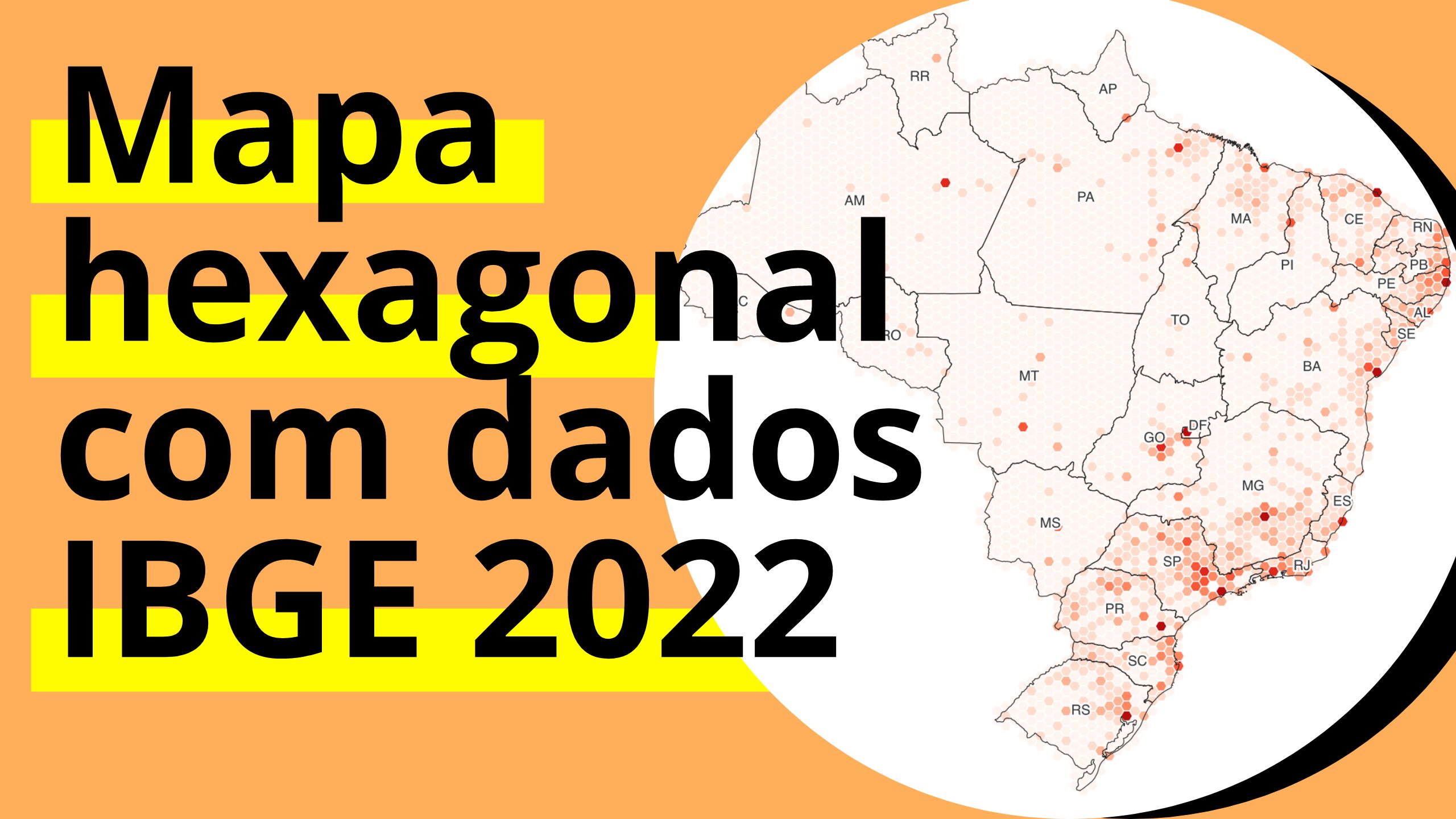 Mapa hexagonal com dados do Censo IBGE 2022 - qualimapas.com